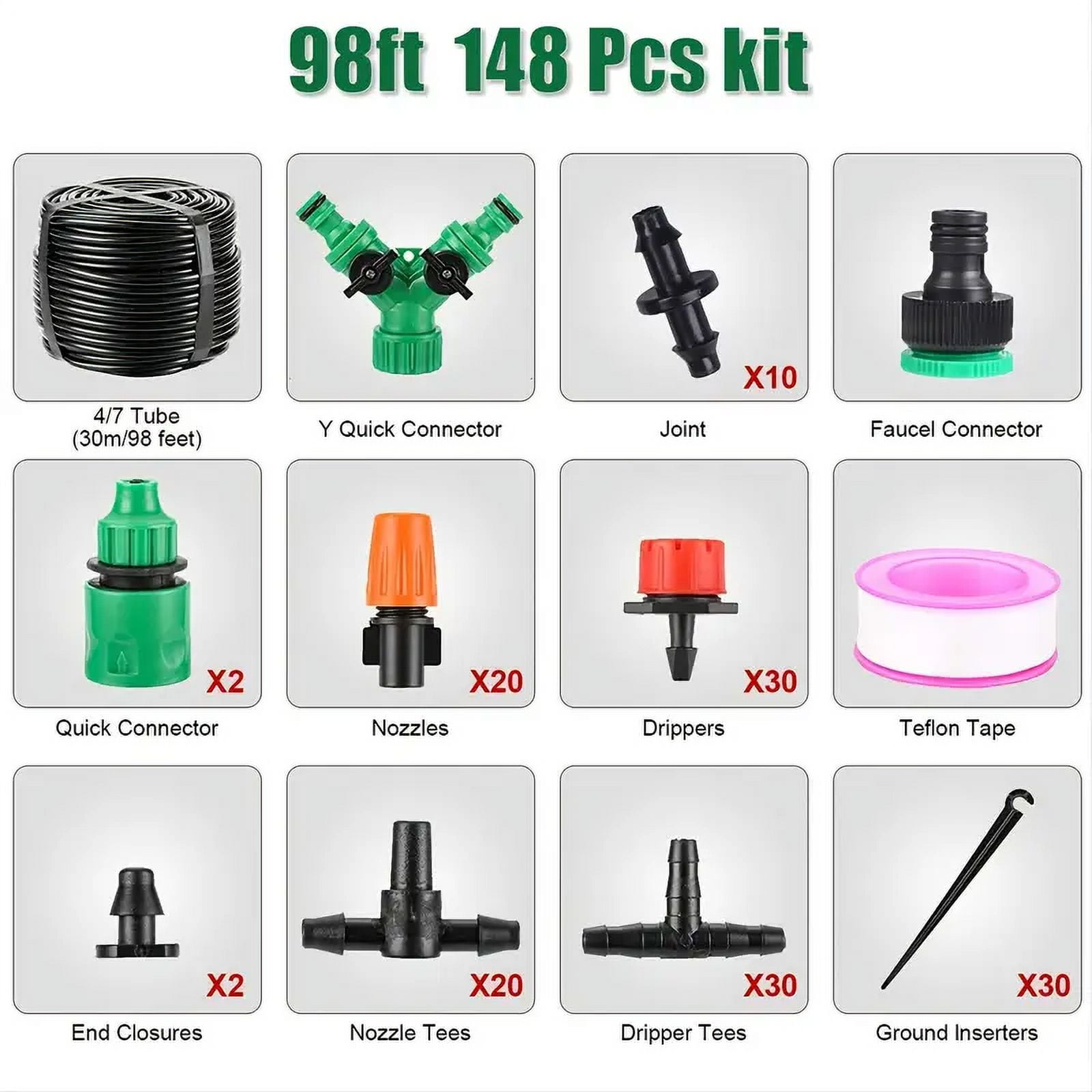 DIY Garden Drip Irrigation Hoses, Garden Watering System For Adjusting ...