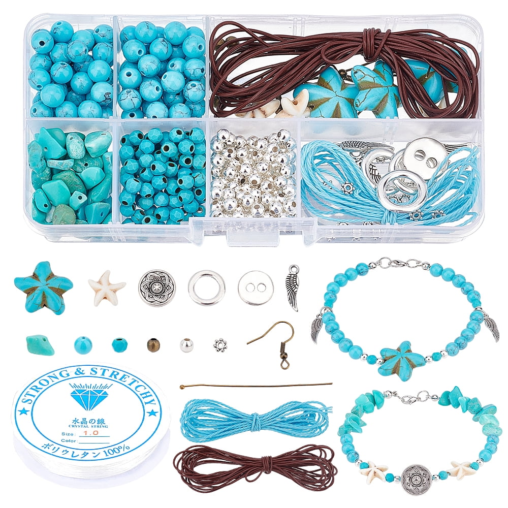 DIY Gemstone Earring & Bracelet & Necklace Making Kit Including Round ...