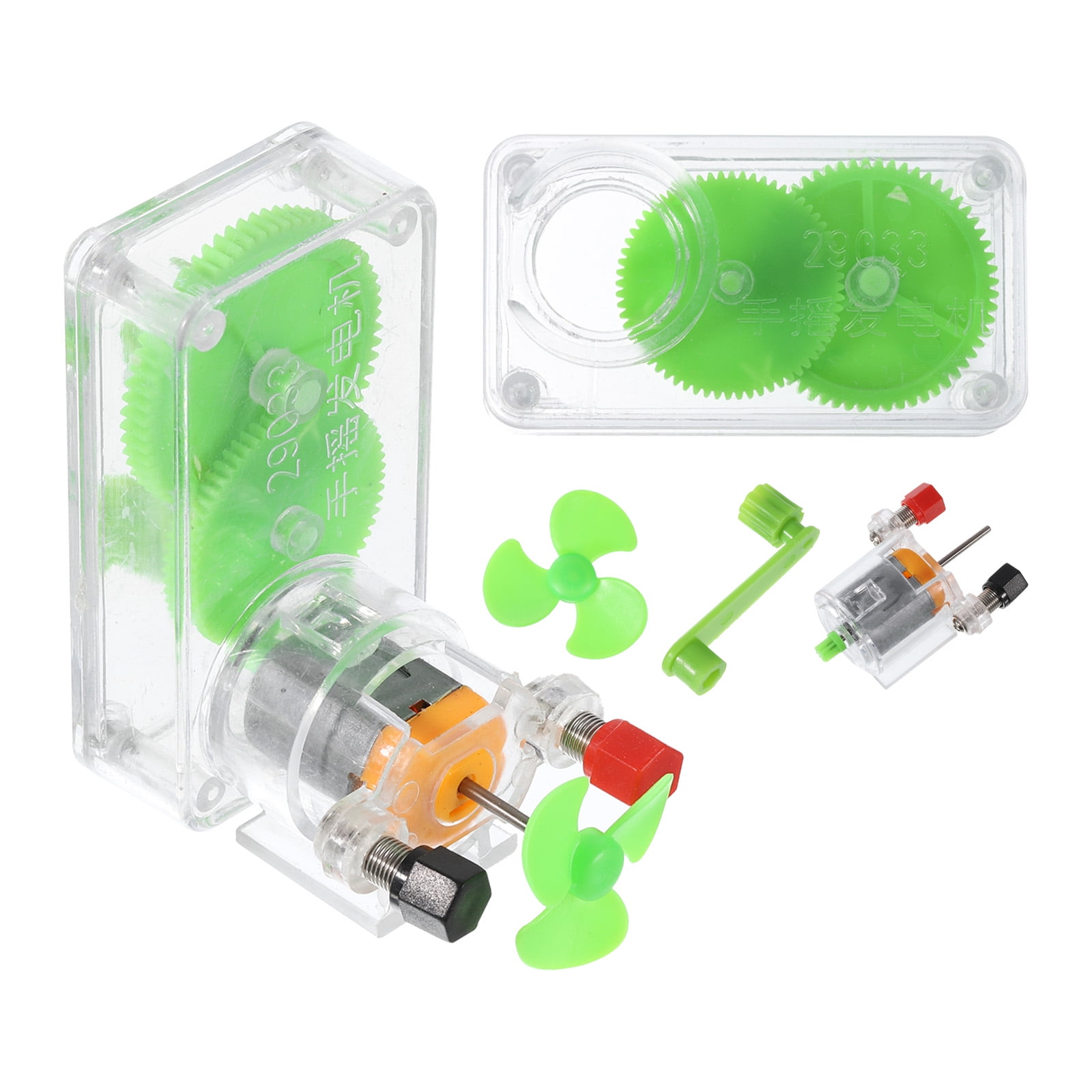 DIY Generator Motors, 2Pcs Mini Hand Generator Motor Assemble Kit Hand ...