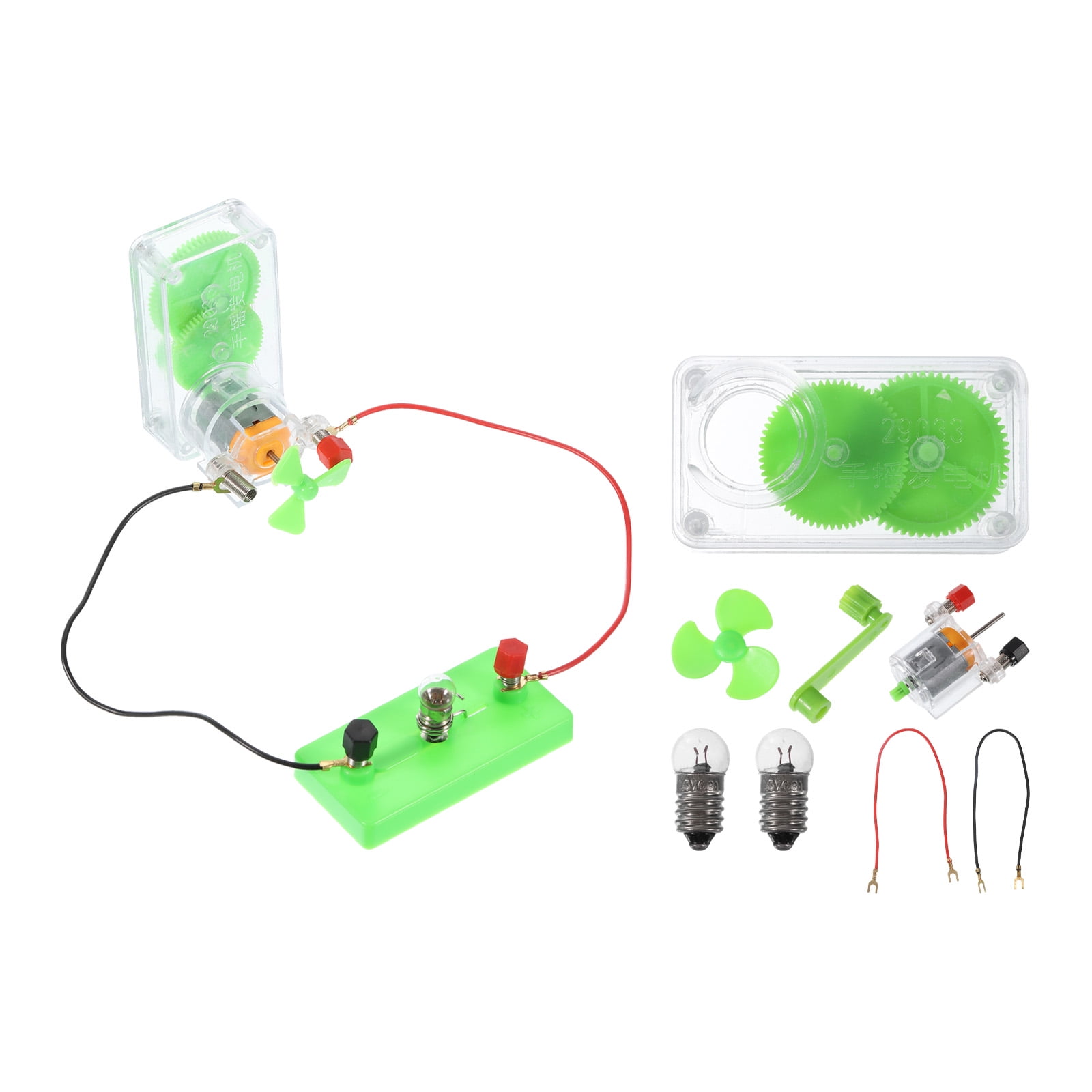 DIY Generator Motors Set, 2 Pcs Hand Generator Motor Assemble Kit with ...