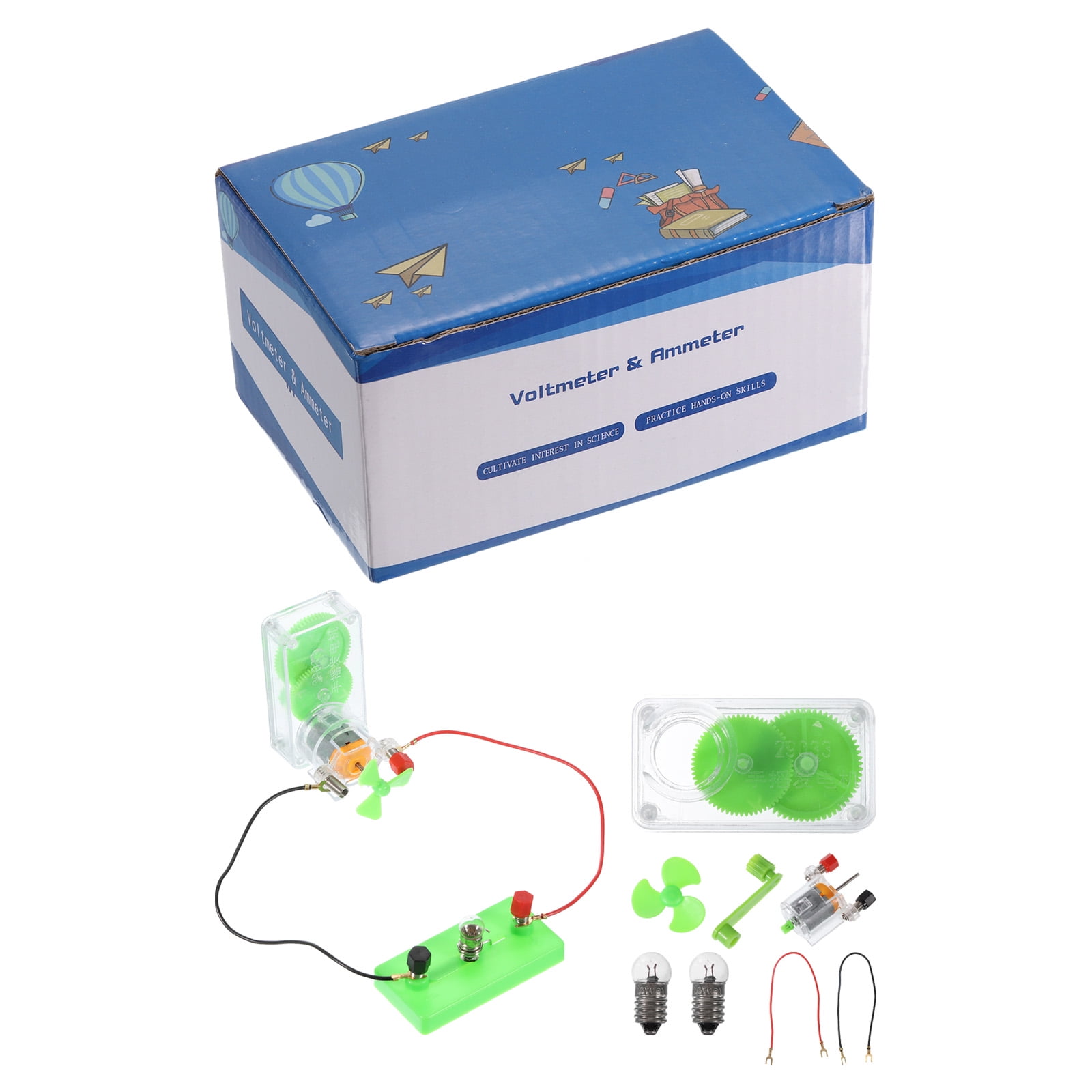 DIY Generator Motors Set, 4 Pcs Mini Hand Generator Motor Assemble Kit ...