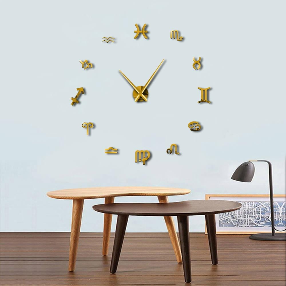 DIY Giant Wall Clock 3D Mirror Large Numer Wall Clock Modern Design ...
