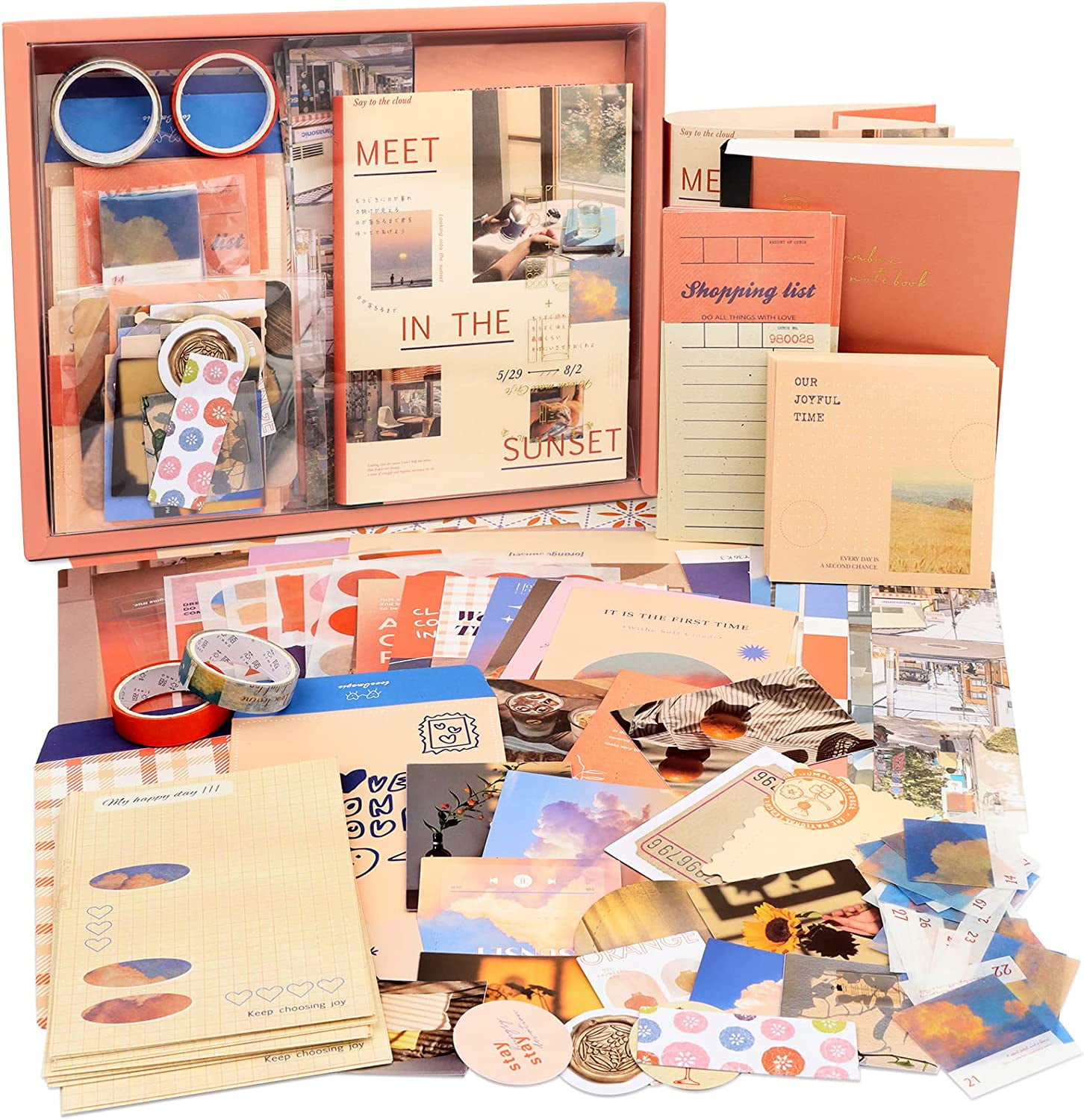 DIY Gift Vintage Aesthetic Scrapbook Kit, Bullet Junk Journal Kit with ...