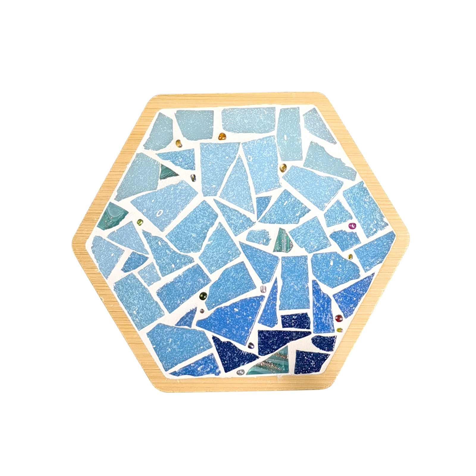 DIY Glass Tiles For Crafts Mixed Color Kits With Wooden For Adults ...