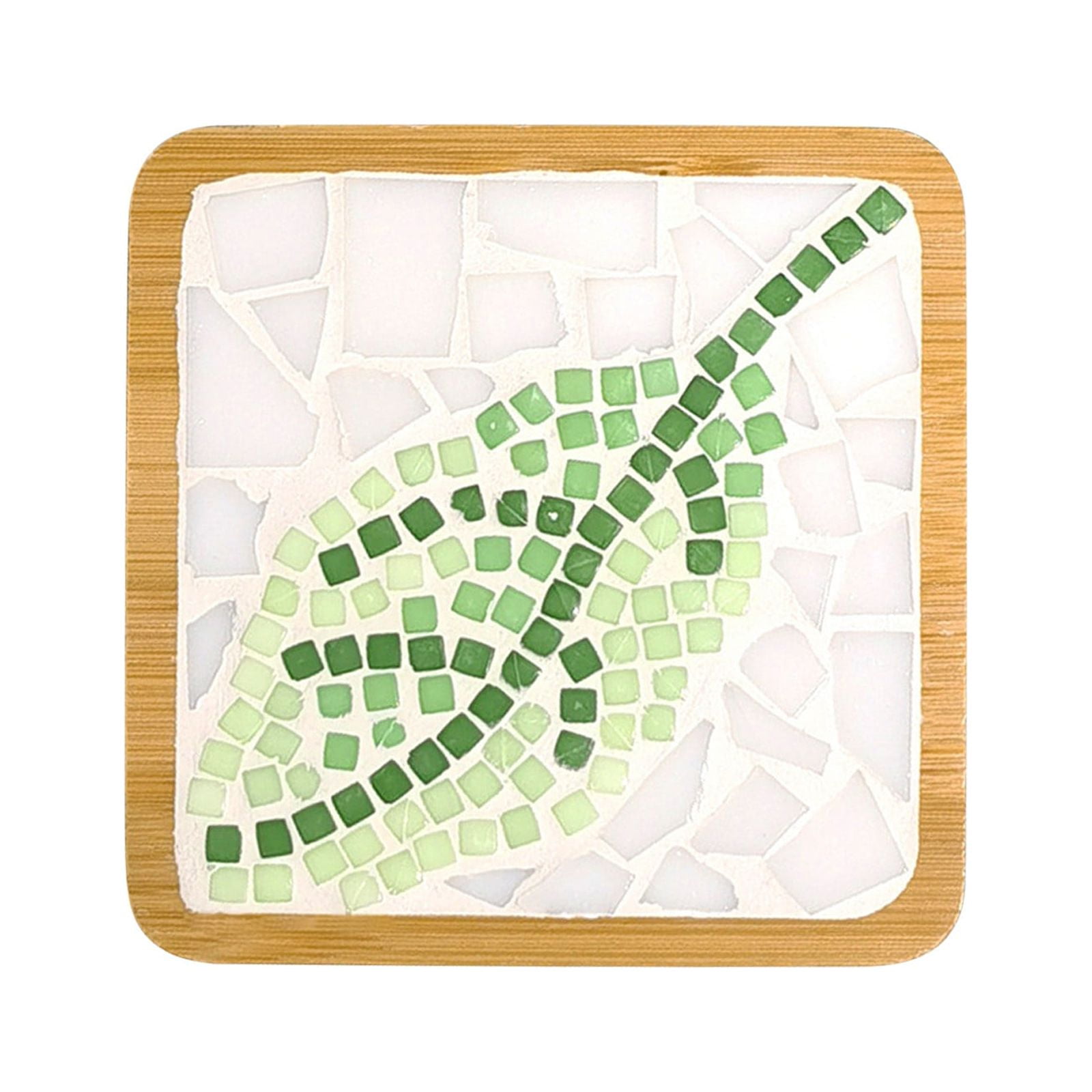 DIY Glass Tiles Mosaic Craft Kit with Wooden Tray, Mixed Color Tiles ...