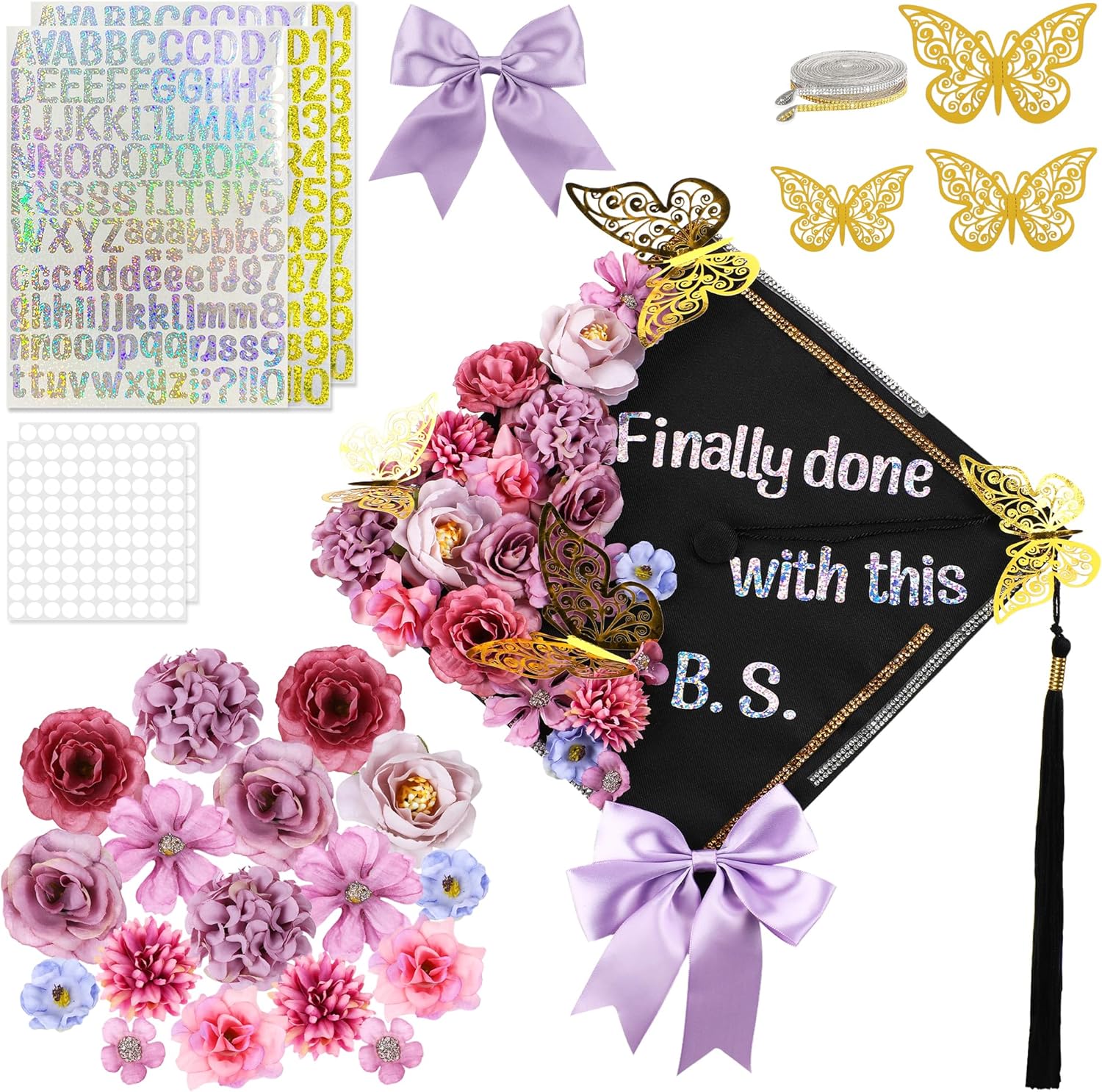 DIY Graduation Hat Topper - Charm Graduations Cap Decoration for ...