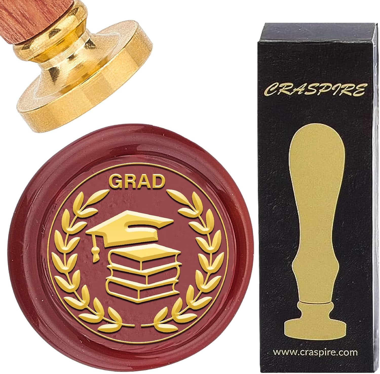 DIY Graduation Wax Seal Stamp 25mm Bachelor Hat Rice Book Sealing Wax ...