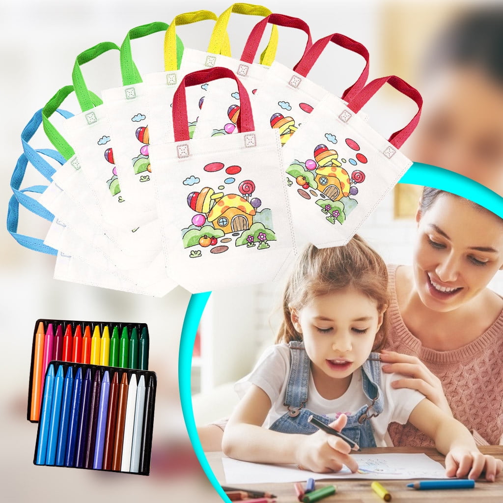 DIY Graffiti Protection 12Pc Bag 24Pc Crayon Handmade Drawing Materials ...