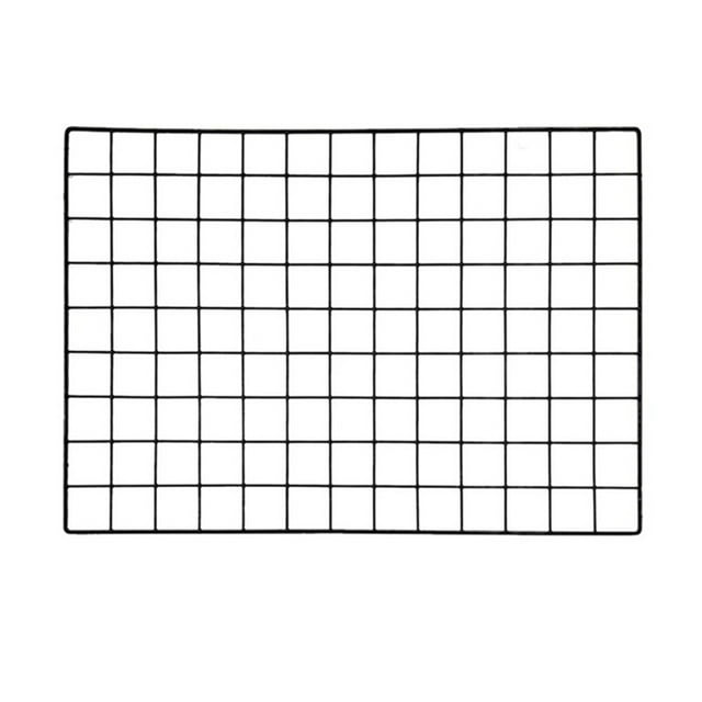 DIY Grid Photo Iron Frame Wall Shelf Wall Mounted Mesh Display Panel ...