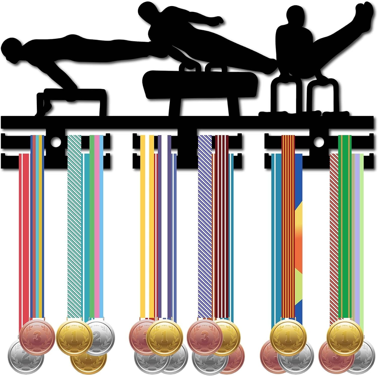 DIY Gymnastics Medal Holder Display Acrylic Medal Hanger Black Rack ...