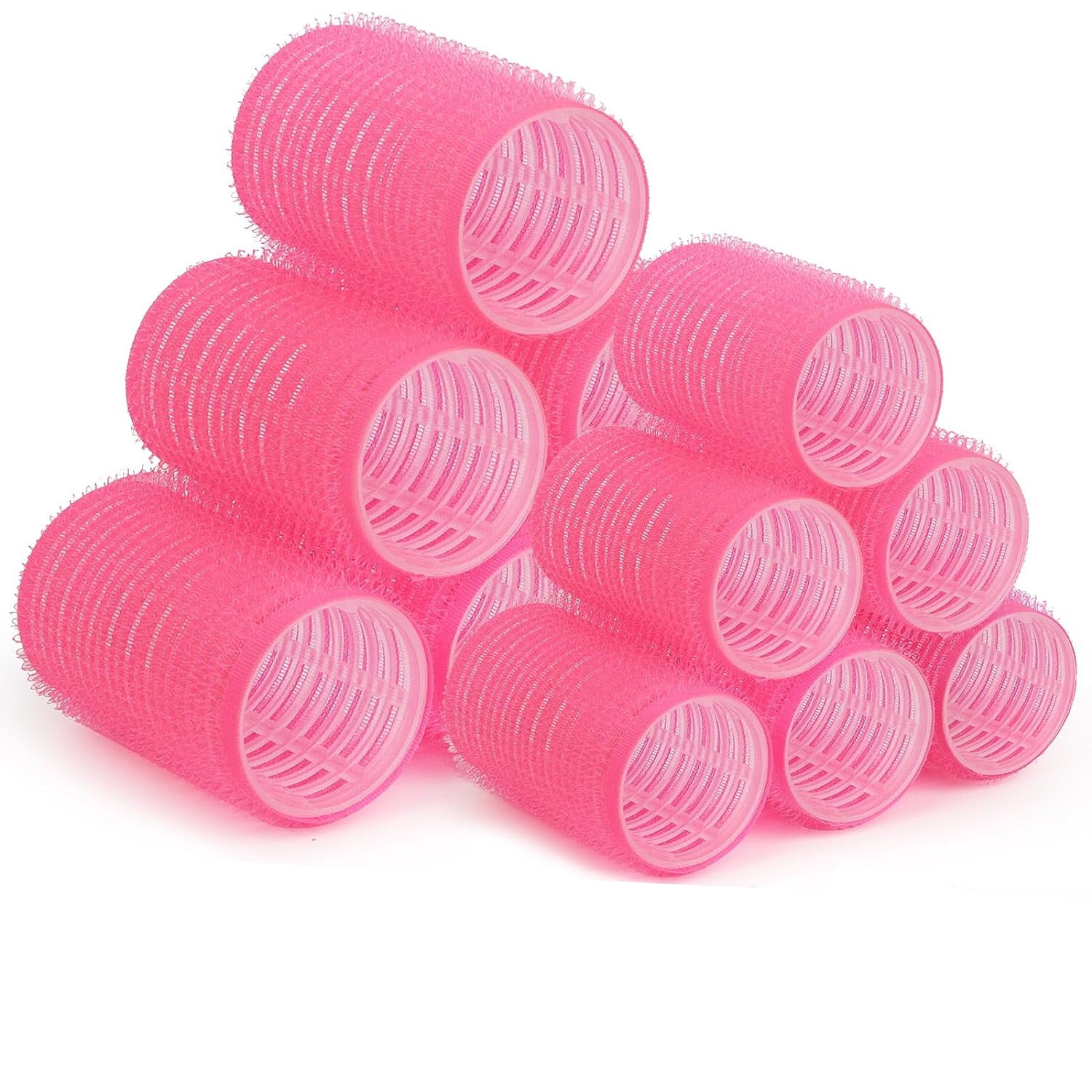 DIY Hair Curlers Rollers, 12 Pcs Big Rollers for Hair Set Self Grip for ...