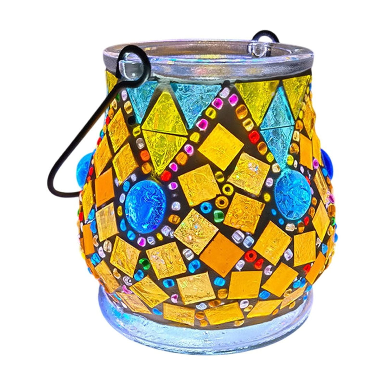 DIY Halloween Craft Kit with Glowing LED Candy Jar - Includes Mosaic ...