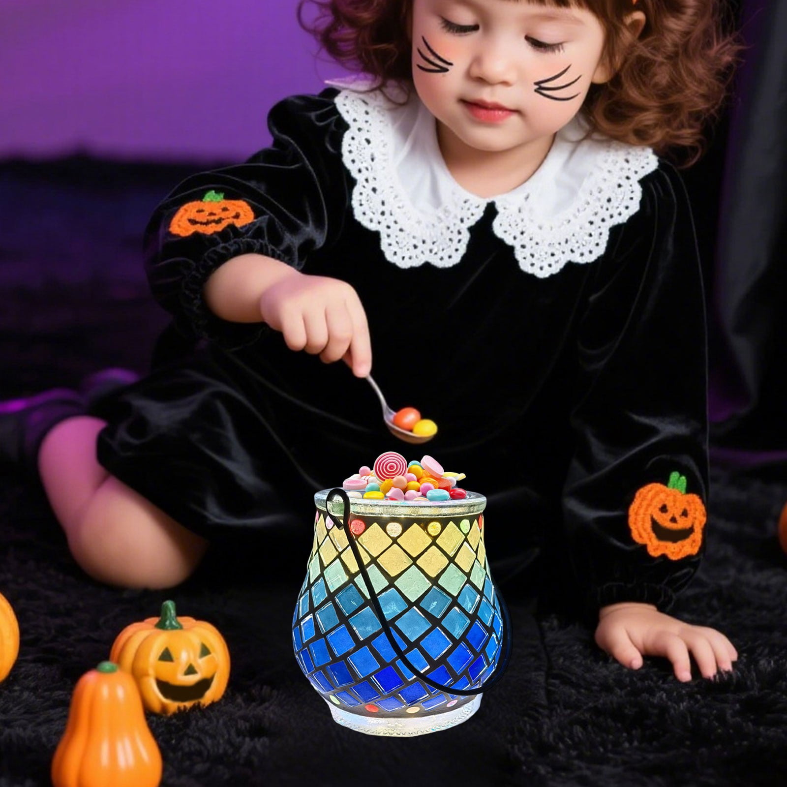 DIY Halloween LED Candy Jar Craft Kit with Lights | 10-Pack Glowing ...