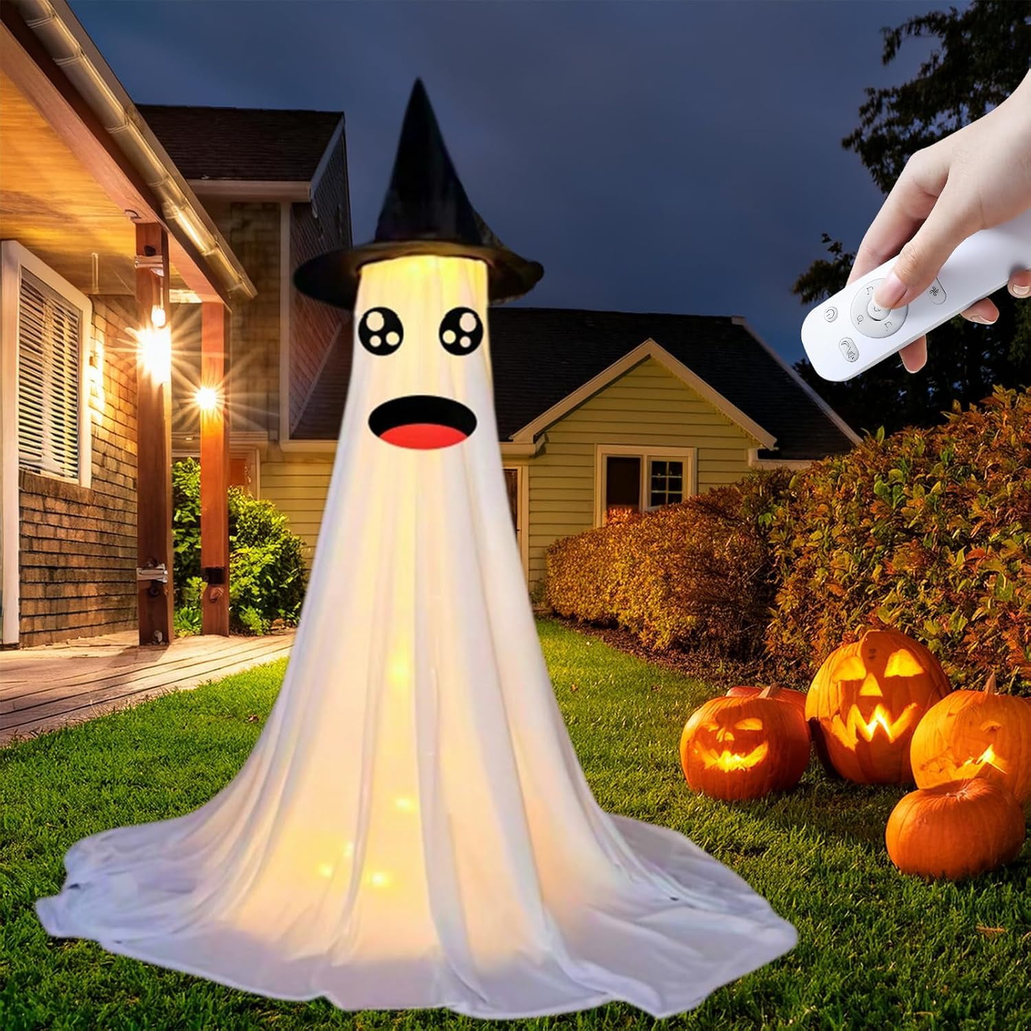 DIY Halloween Light up Ghost Kit, Ghost Halloween Decor, Upgraded Ghost ...