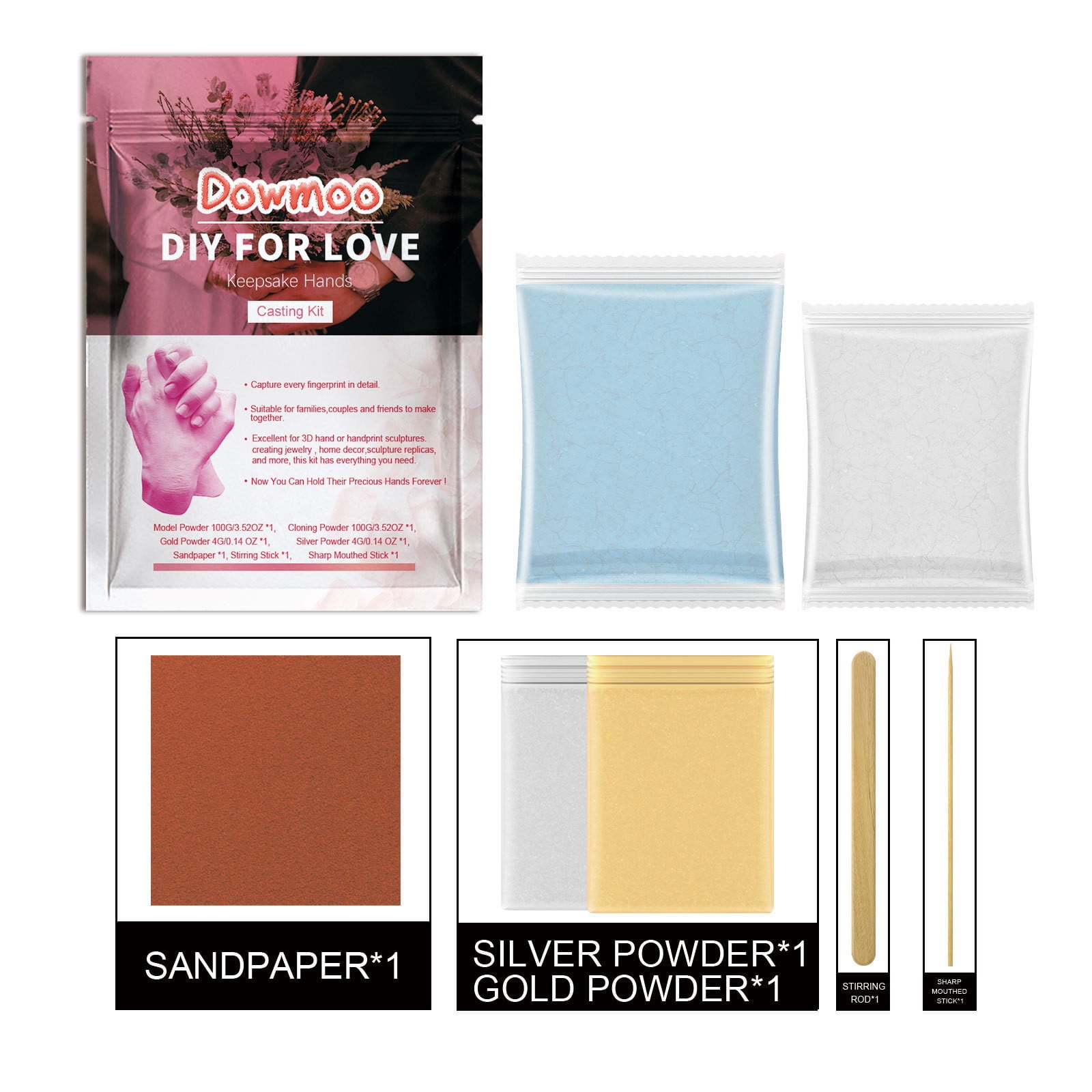 DIY Hand Casting Kit | 3D Hand Model Making Set for Couples - Plaster ...