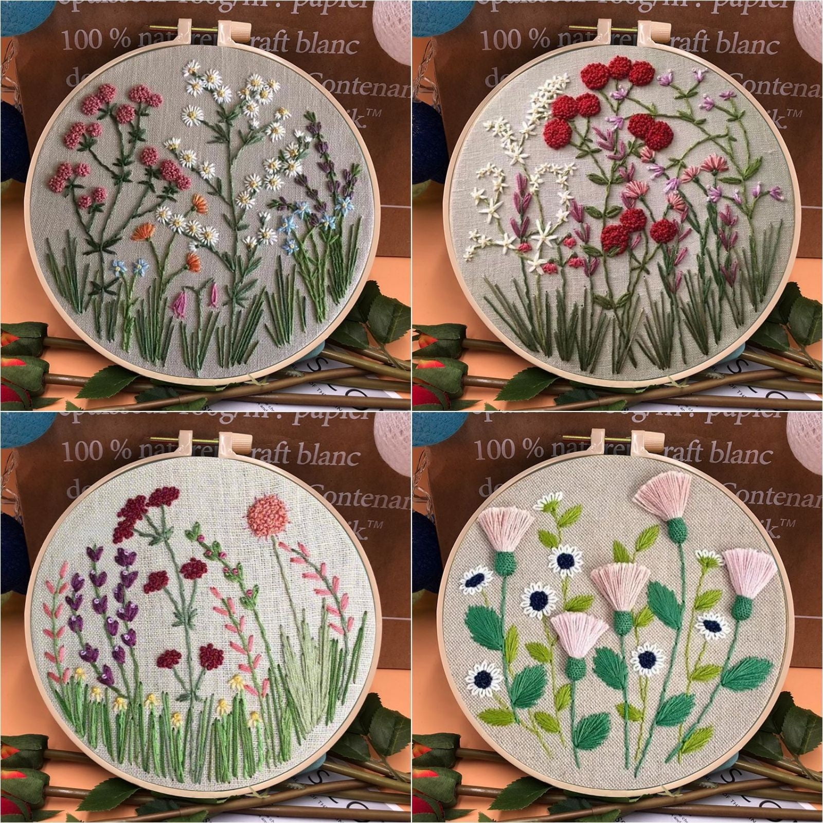 DIY Hand Embroidery Material Package For Beginners With Zero Basics Of ...