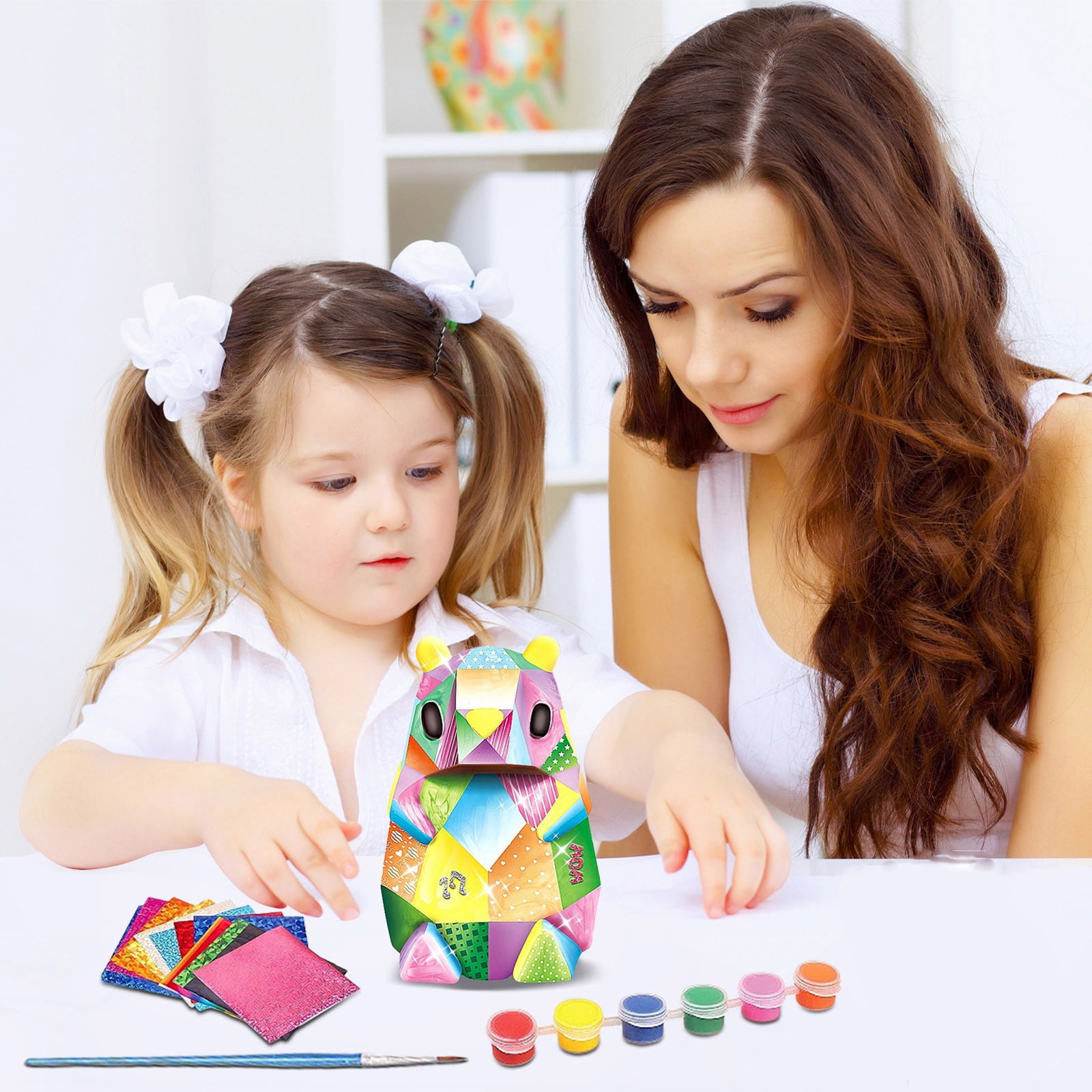 DIY Hand-Painted Cartoons Nightlight Toy Set for Kids, Creative Art ...