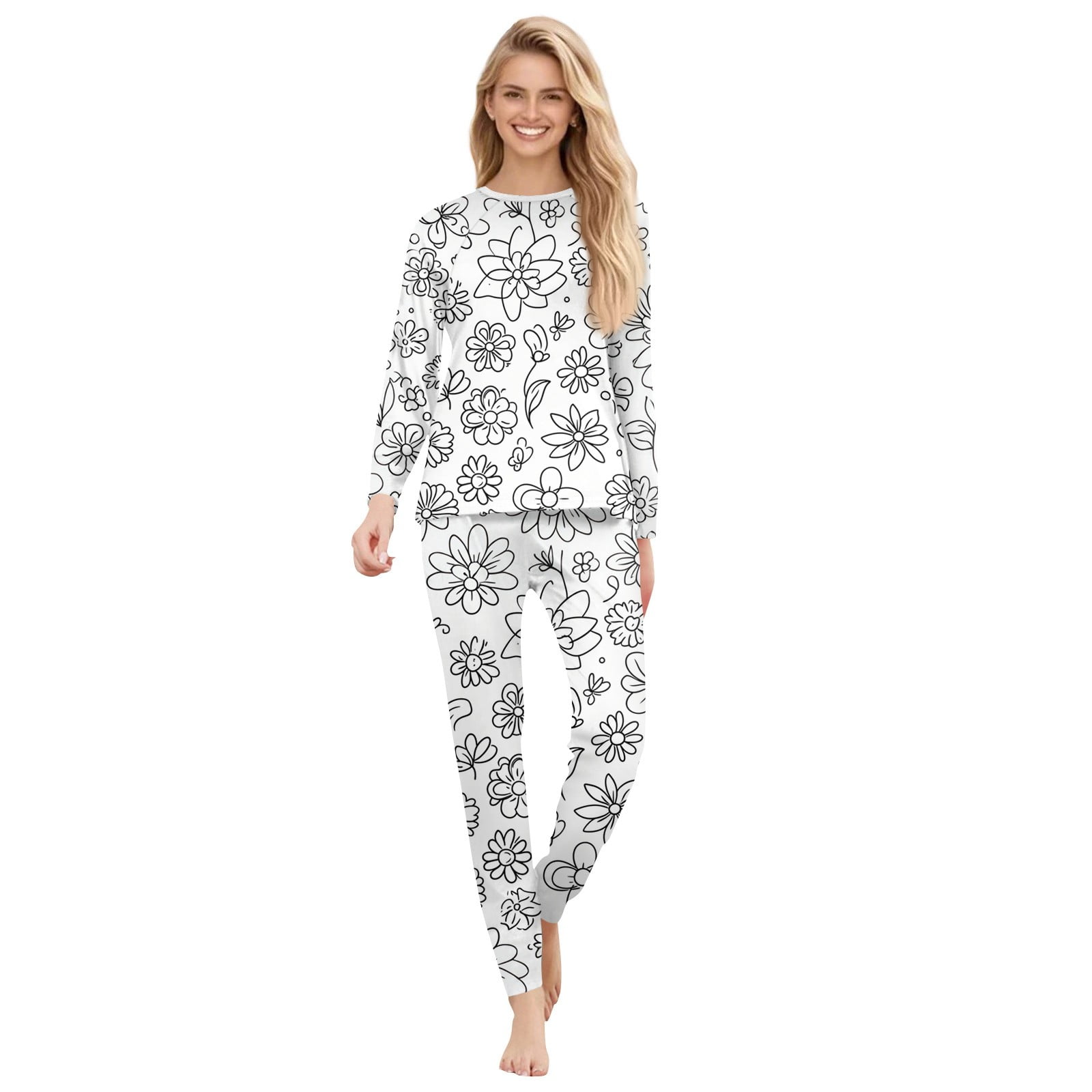 DIY Hand Painted Homewear Set Colouring Pajama Sets, Baby Long Sleeve ...