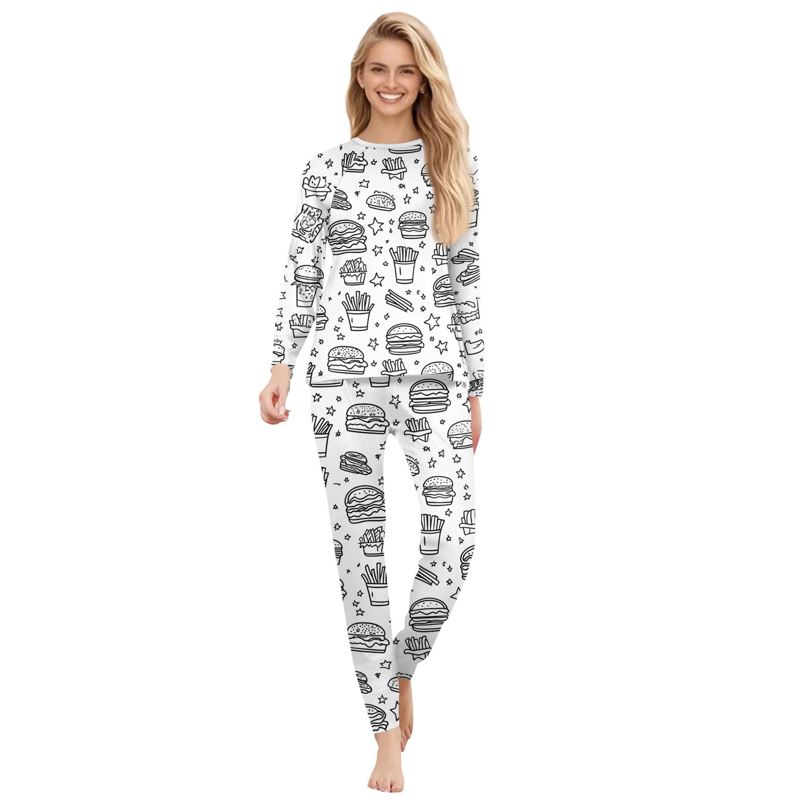 DIY Hand Painted Homewear Set Colouring Pajama Sets, Hristmas Family ...