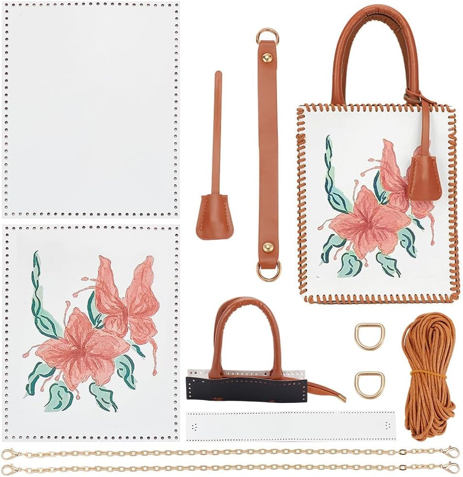 DIY Handbag Making Kits PU Leather Knitting Crochet Bag Making ...