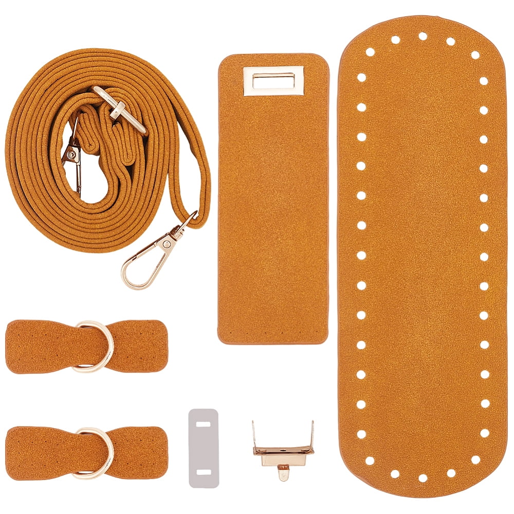 DIY Handbag Making Kits PU Leather Oval Bag Base Bottom Handmde Crochet ...