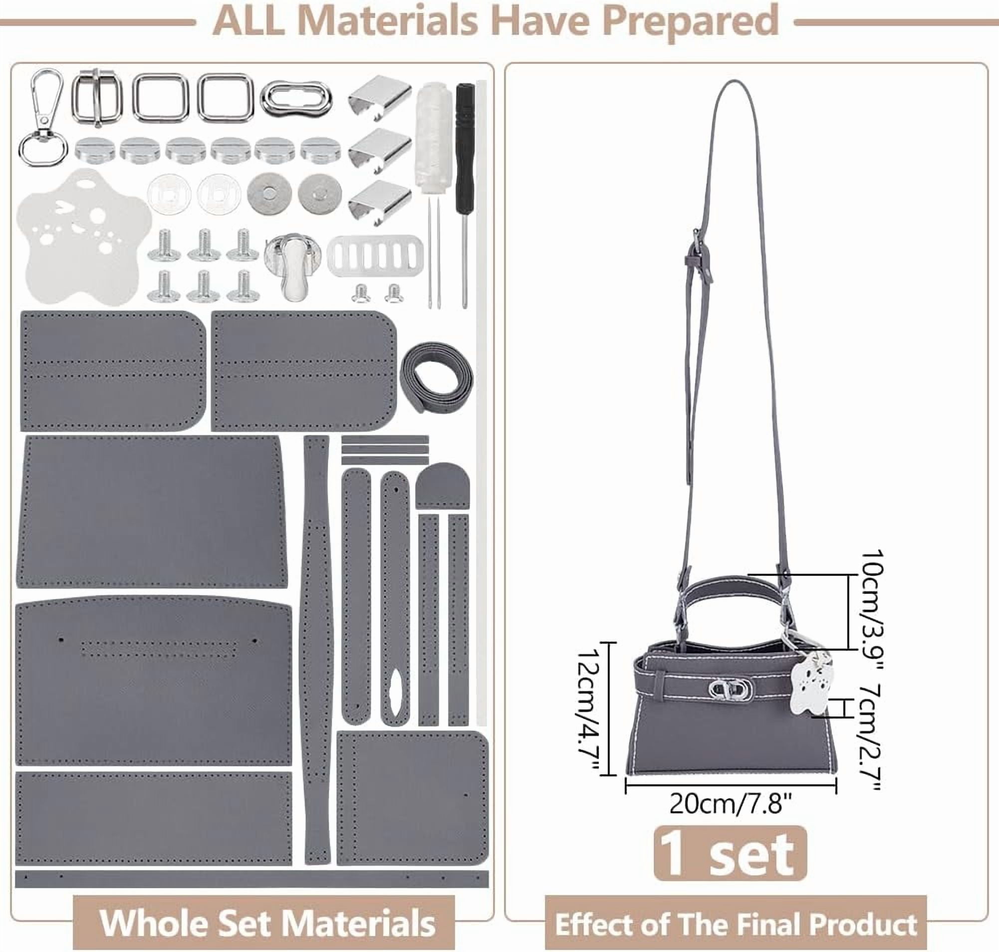 DIY Handmade Bucket Bag Making Kits Imitation Leather Crossbody Handbag ...