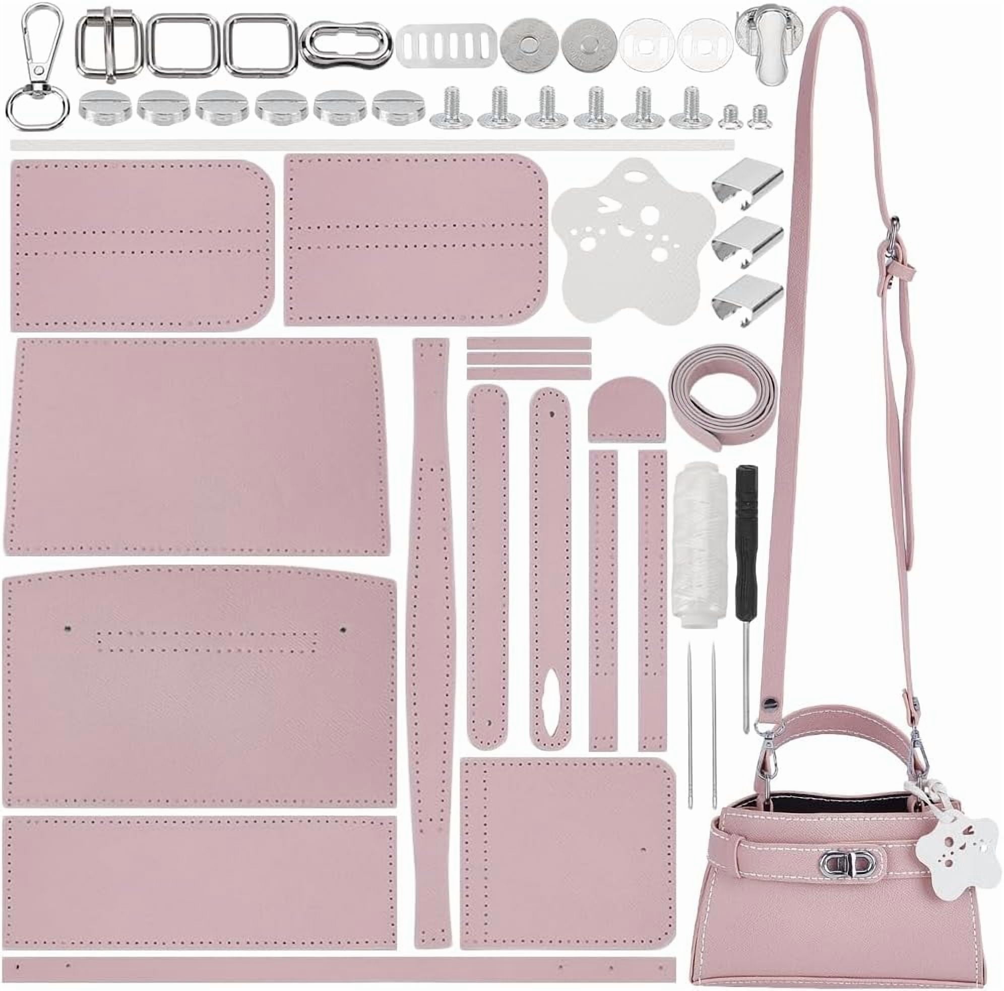 DIY Handmade Bucket Bag Making Kits Imitation Leather Crossbody Handbag ...