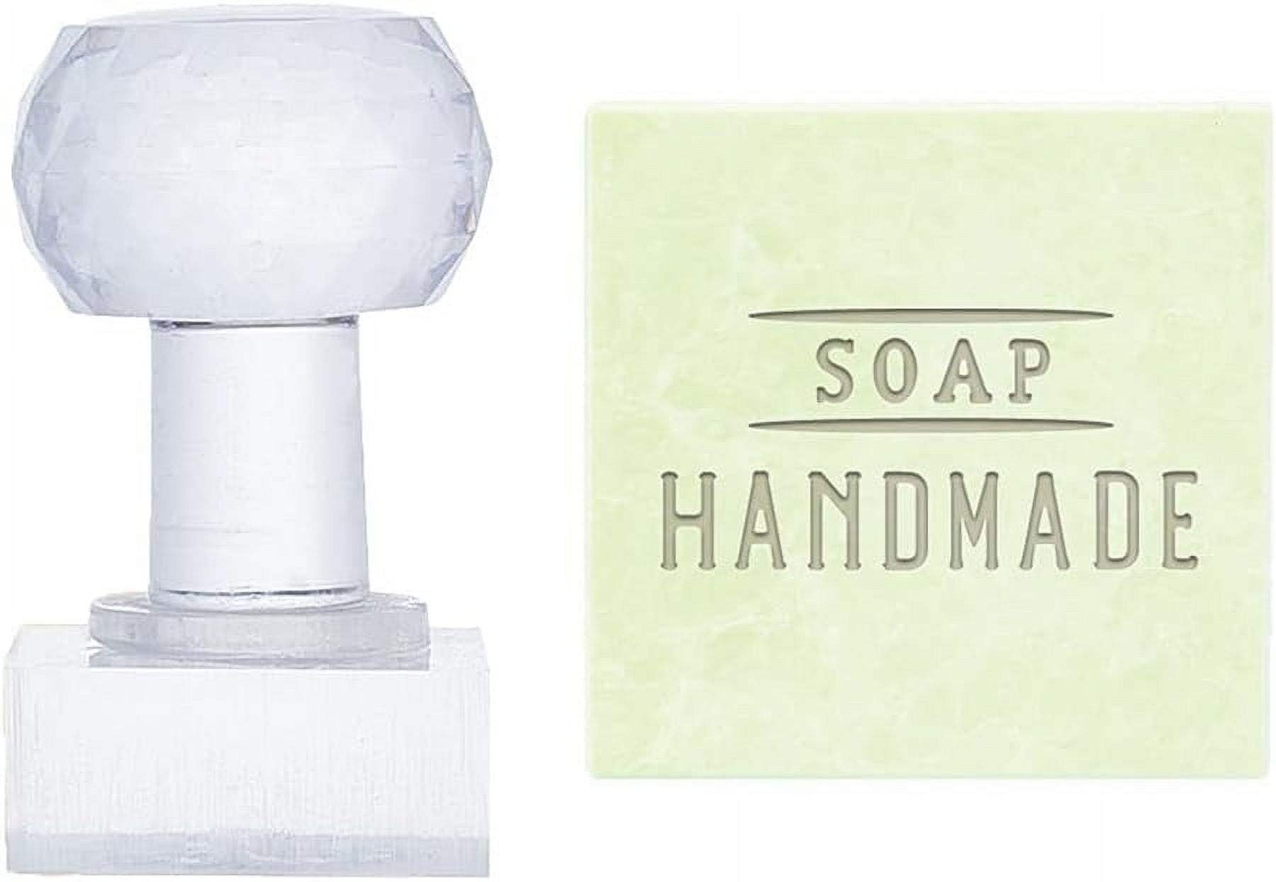 DIY Handmade Soap Stamp Soap Embossing Stamp Acrylic Stamp with Handle ...
