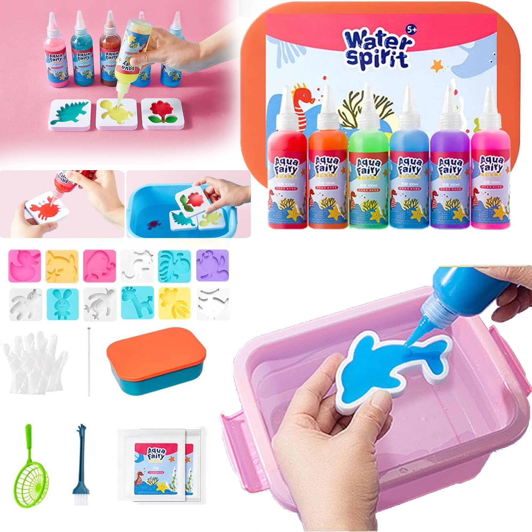 DIY Handmade Water Animal Set,DIY Squishy Making Kits Squish Maker ...