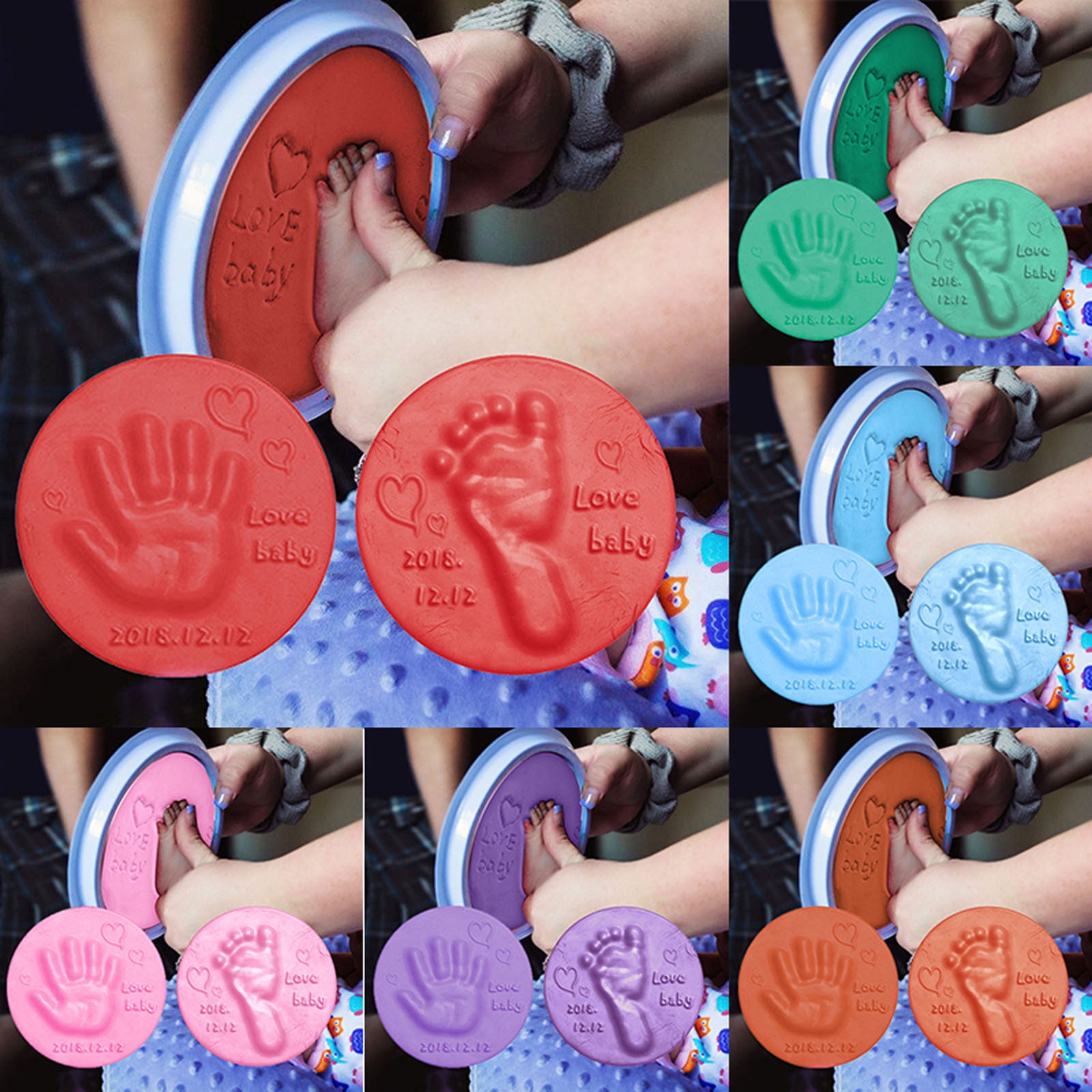 DIY Handprint Or Footprints Mud Baby Handprint Footprints Imprint ...