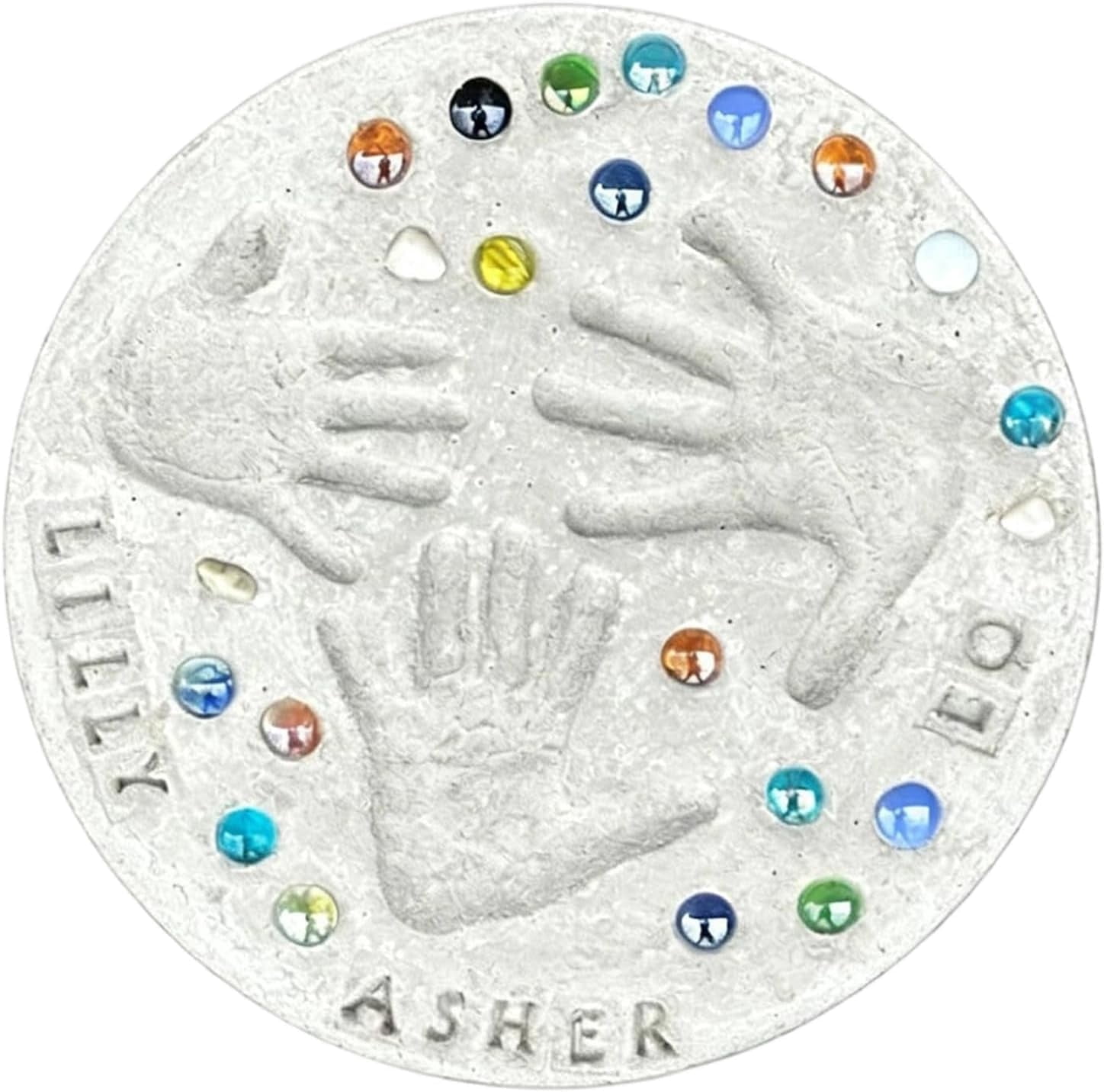 DIY Handprint Stepping Stone Kit, Kids Footprint Keepsake Craft Set ...
