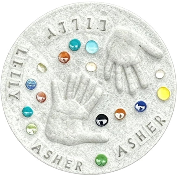 DIY Handprint Stepping Stone Kit, Kids Footprint Keepsake Craft Set ...