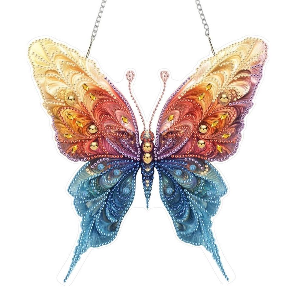DIY Hanging Diamond Art Pendant Kits,DIY Butterfly Flower Pendant ...