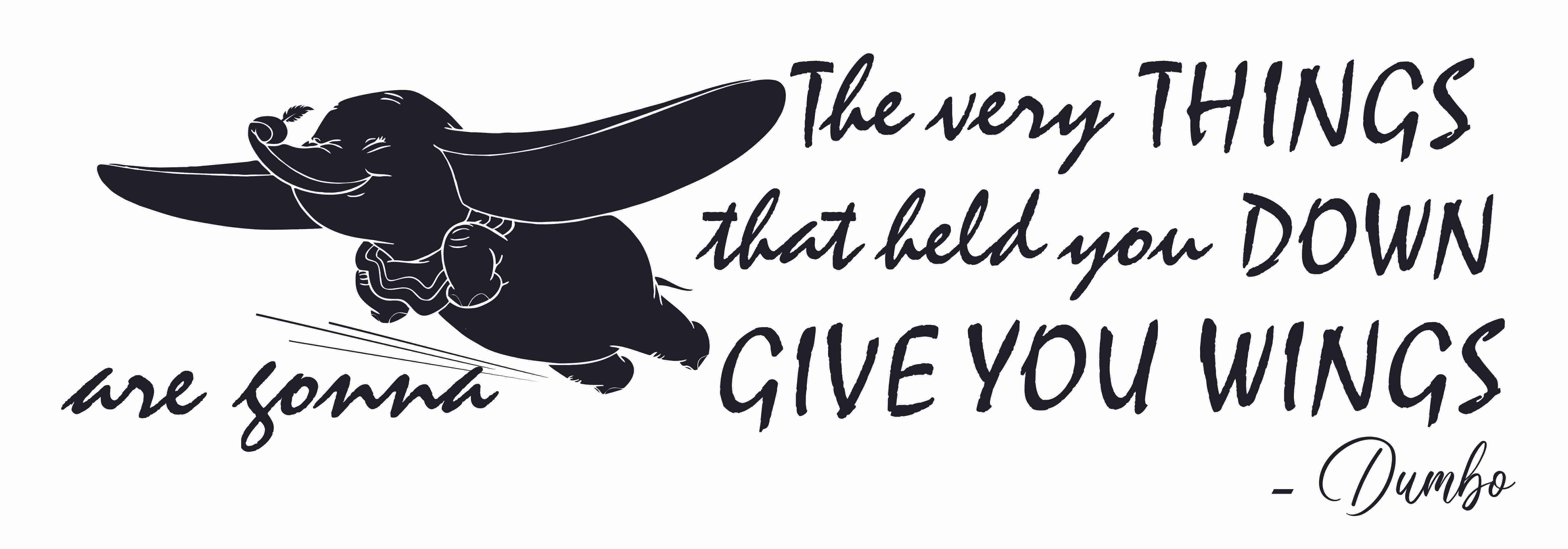 DIY Happy Flying Elephant Wall Decal | Stick And Peel Vinyl Dumbo Movie ...