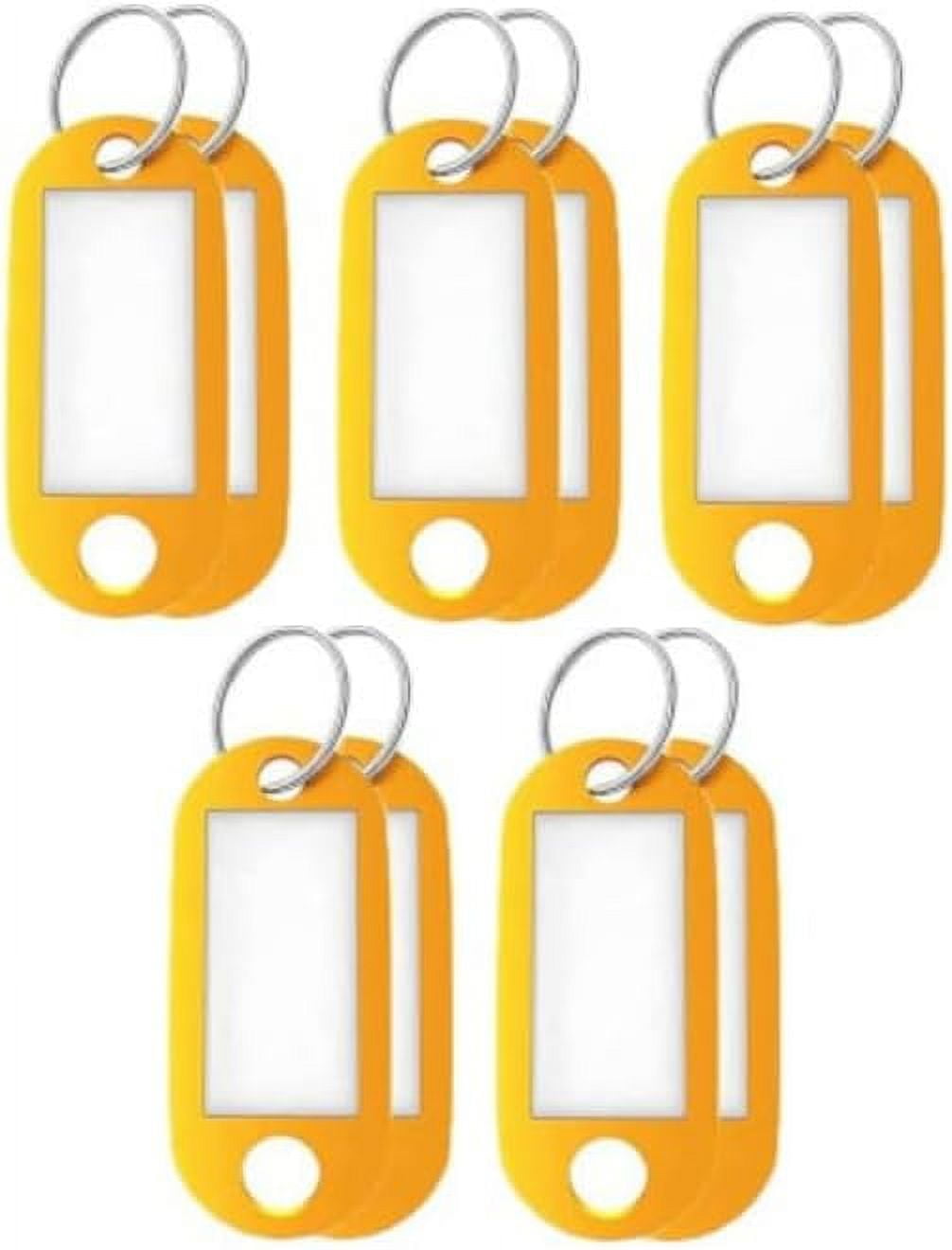 DIY Hardware Pack of 10 x Orange Keyring Tag Labels - Perfect for ...