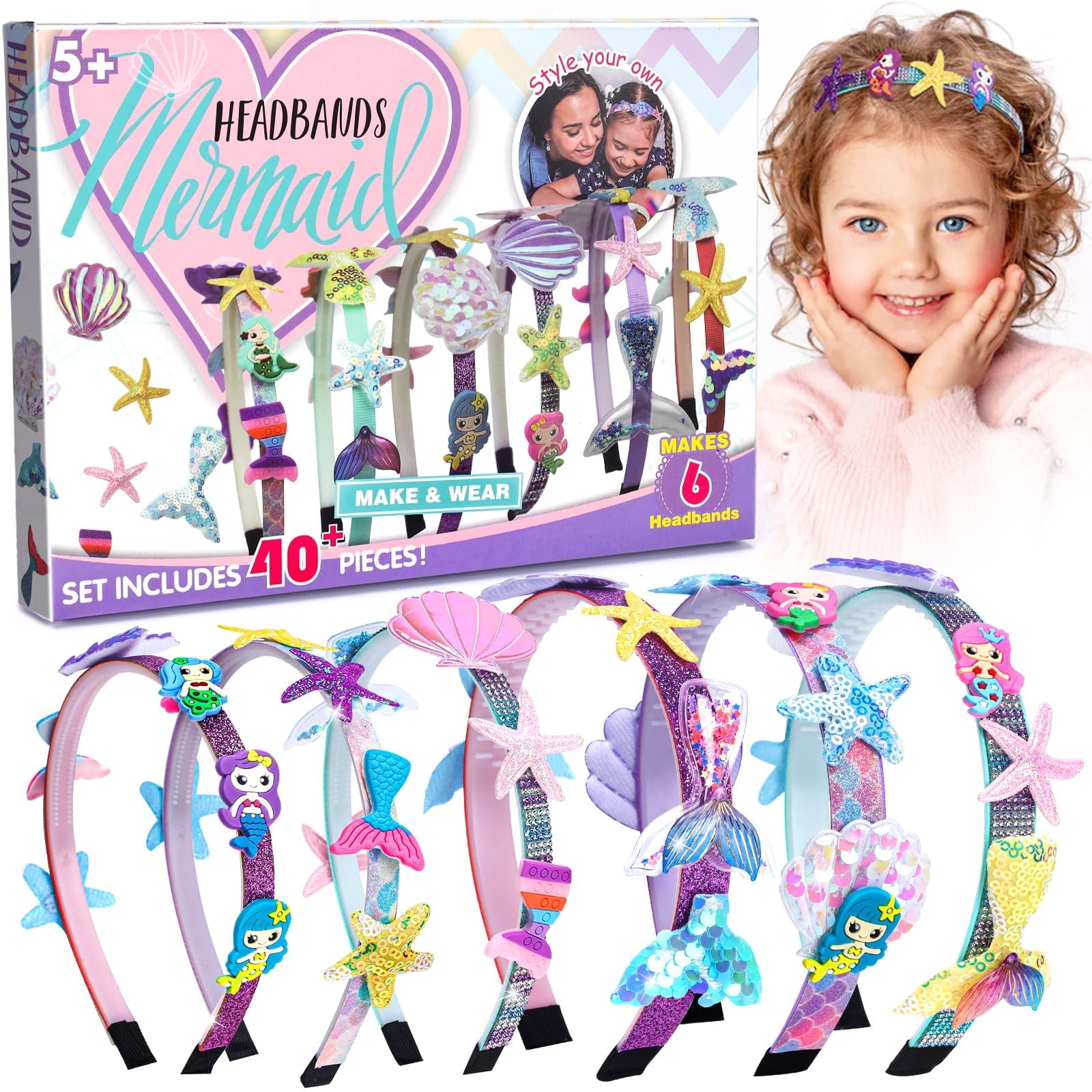 SUNNYPIG DIY Headband Making Kit for Girls Age 6-12, Arts and Crafts ...