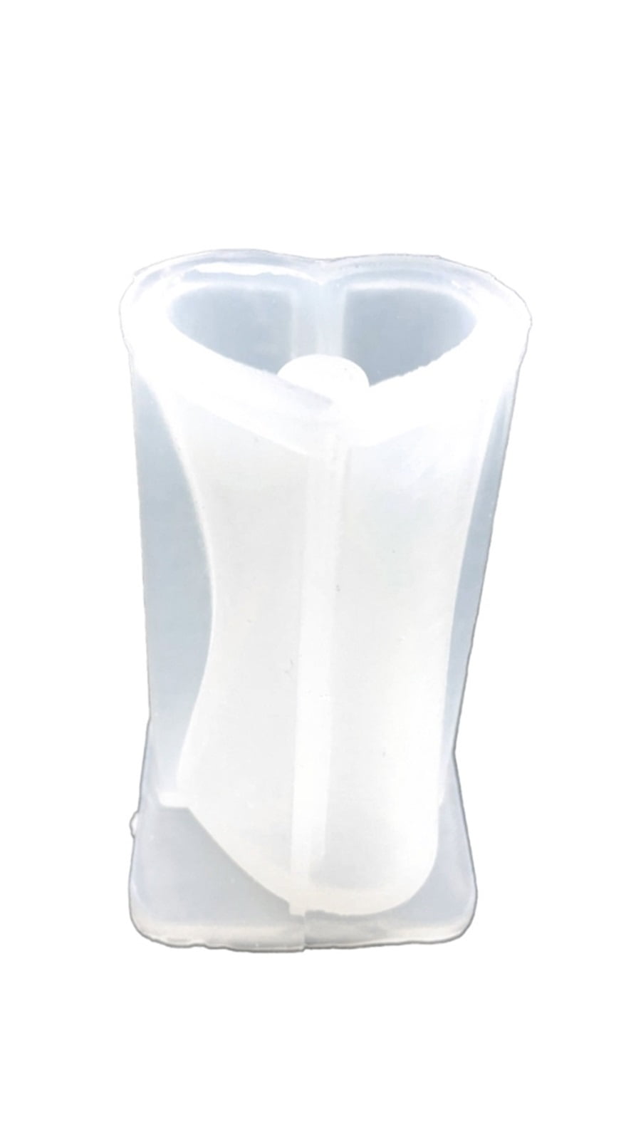 DIY Heart Shape Safety Bottle Vase Silicone Desktop Ornament Succulent ...
