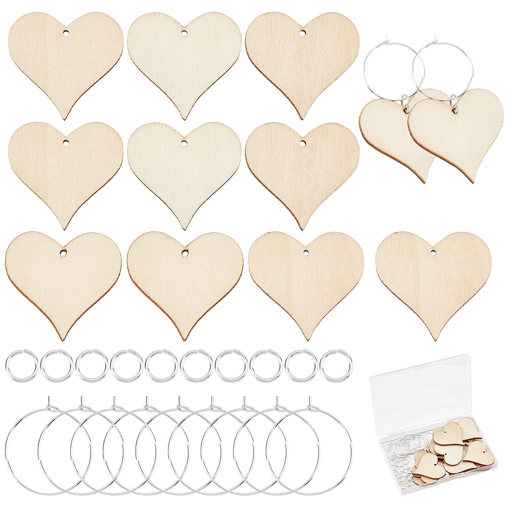 DIY Heart Wine Glass Charm Tags Making Kit Including Brass 20Pcs Wine ...