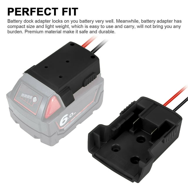 DIY Heavy Duty 12g For Milwaukee M18 20v Li-ion Battery Adapter to Dock ...