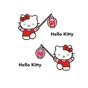 DIY Hello Kitty Car Sticker Personality Creative Cartoon Cute Car Door ...