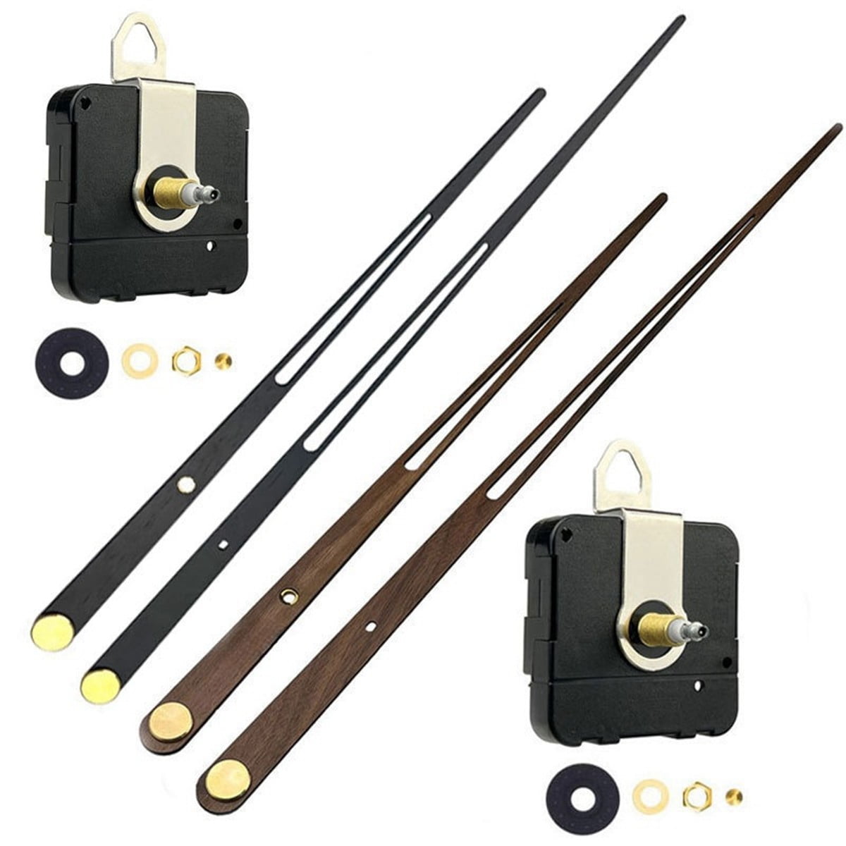 DIY High Torque Quartz Controlled Clock Movement Long Shaft Walnut ...