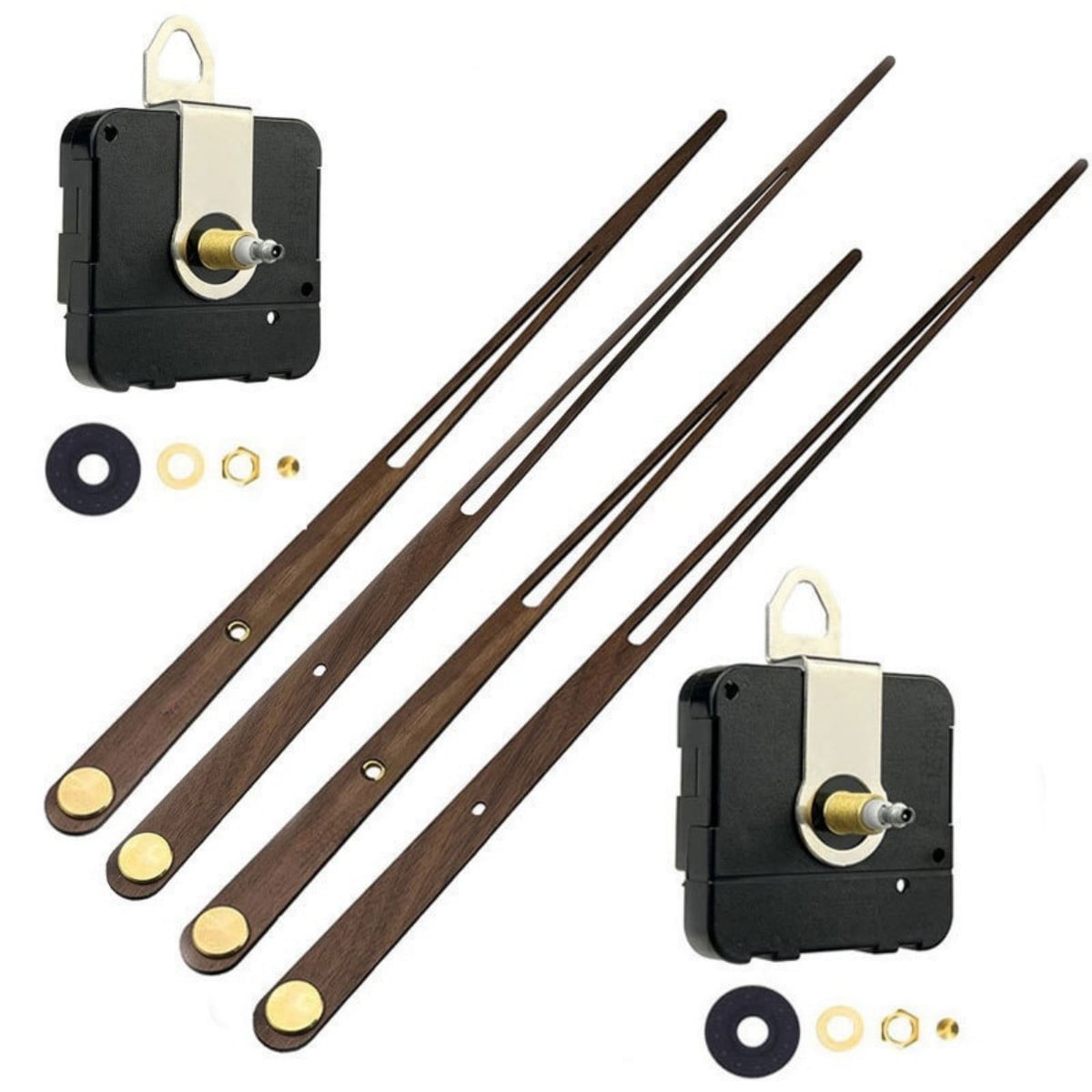 DIY High Torque Quartz Controlled Clock Movement Long Shaft Walnut ...