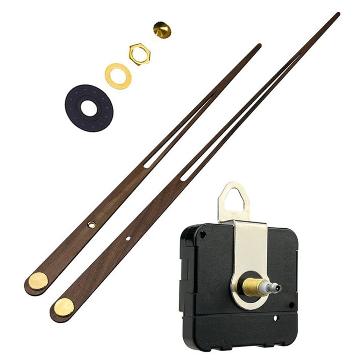 DIY High Torque Quartz Controlled Clock Movement Long Shaft Walnut ...