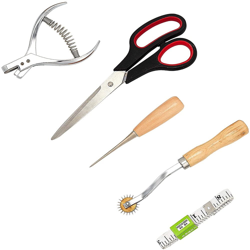 DIY Hole Punch Kit with Stainless Steel Bead Awls & Scissors Tape ...