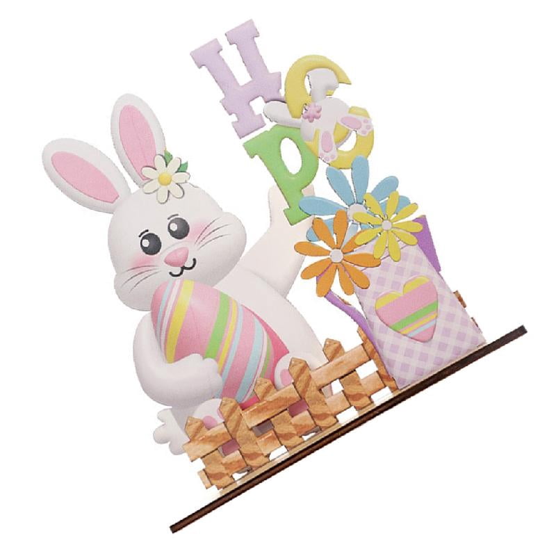 DIY Holiday Rabbit Model Wood Decoration Ornament For Kids Educational ...
