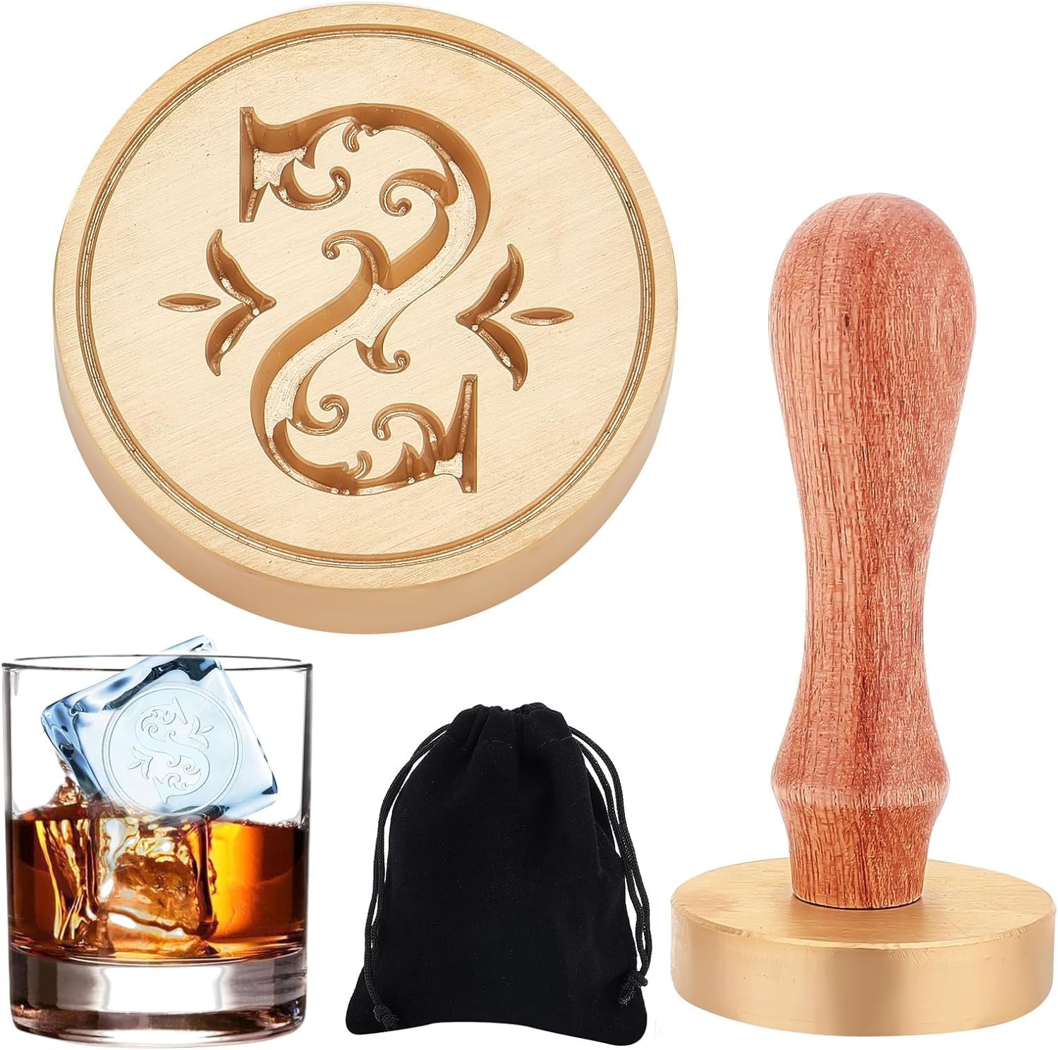 DIY Ice Stamp Initials Ice Stamps Letter S 1.6 Inch Ice Cube Stamp ...