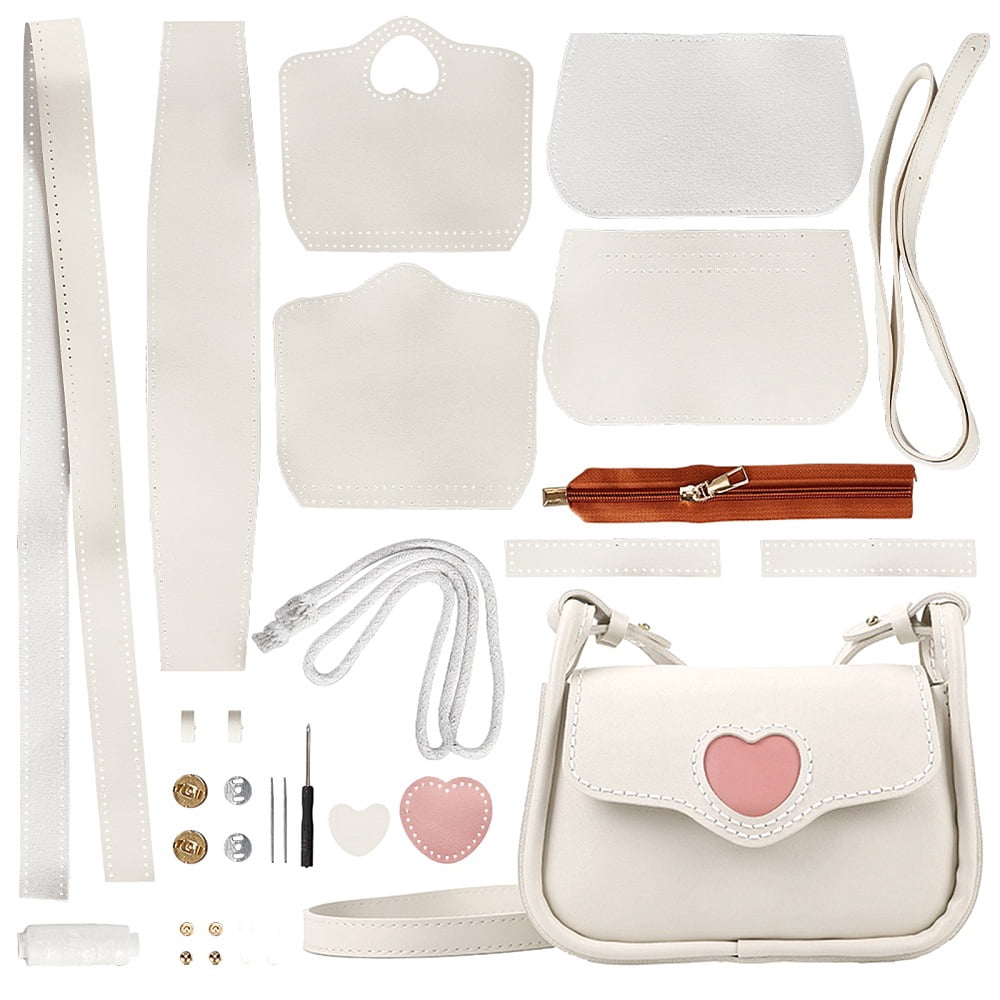 DIY Imitation Leather Heart Pattern Women's Crossbody Bag Kits with ...