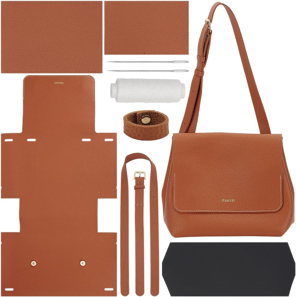 DIY Imitation Leather Shoulder Bag Sewing Set Women's Crossbody Handbag ...