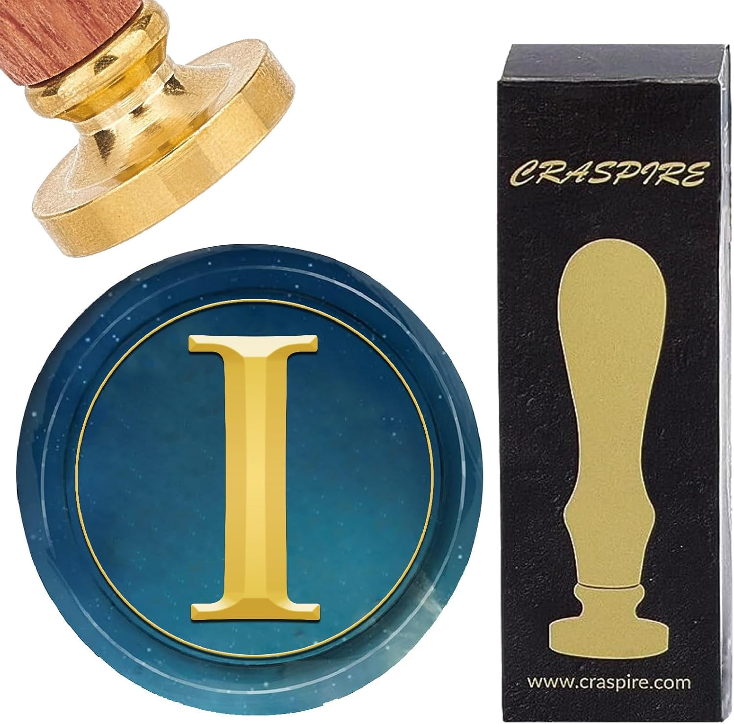 DIY Initial Alphabets I Wax Seal Stamps Letter Vintage Removable Brass ...