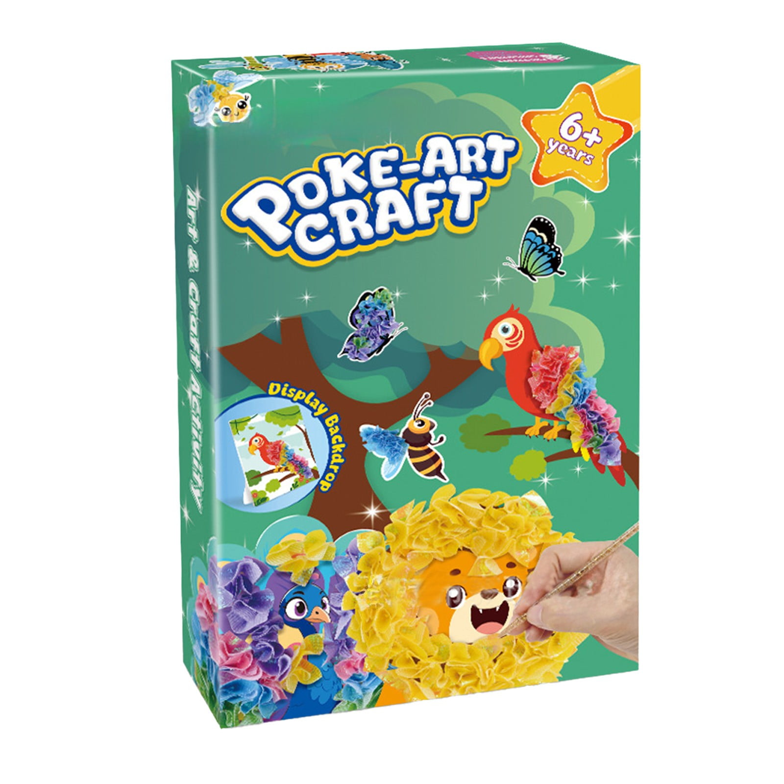 DIY Insect Poke Painting Craft Kit With Templates Fabric Pieces Foam ...